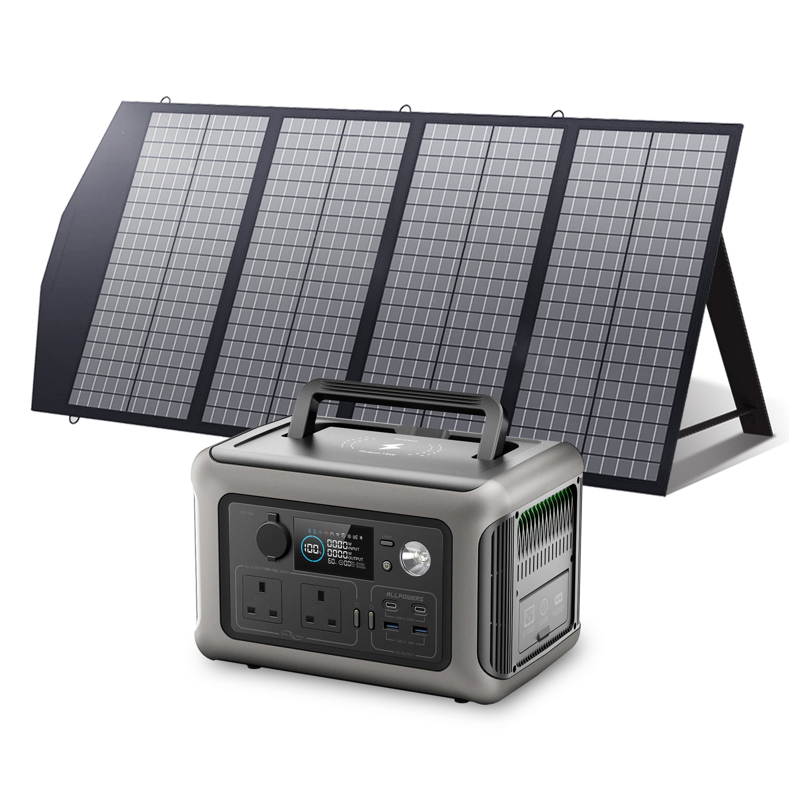 600W Solar Generator Kit | Portable Power Station | 140W Solar Panel